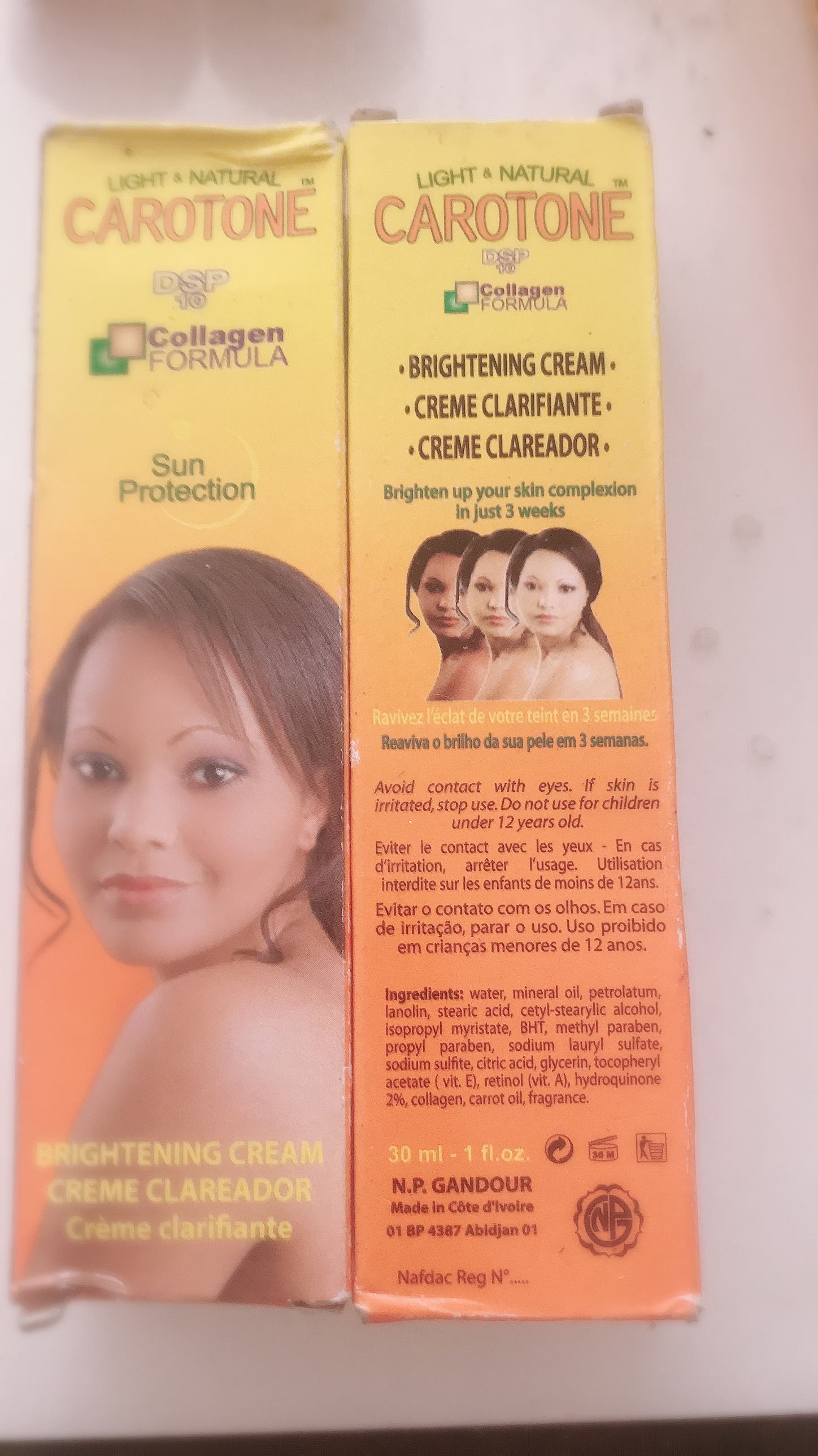 10x Carotone Skin Brightening Tube Cream - Skin Glow Haven