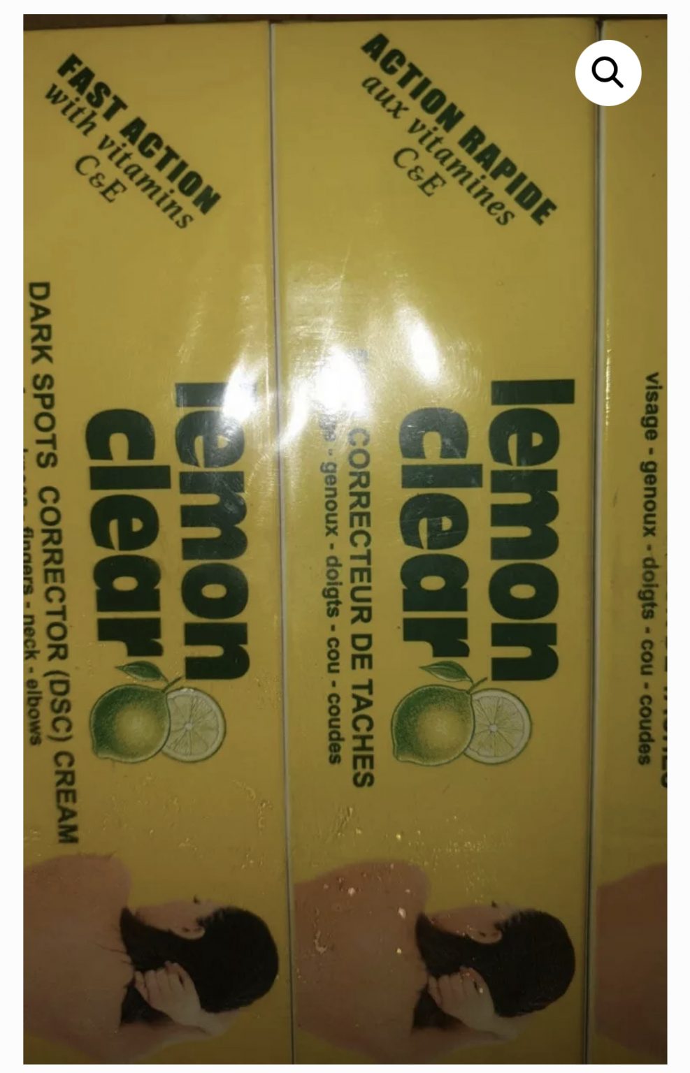 1x LEMON CLEAR PLUS FAST SKIN LIGHTENING TUBE CREAM 40G X 1 Tube - Skin ...
