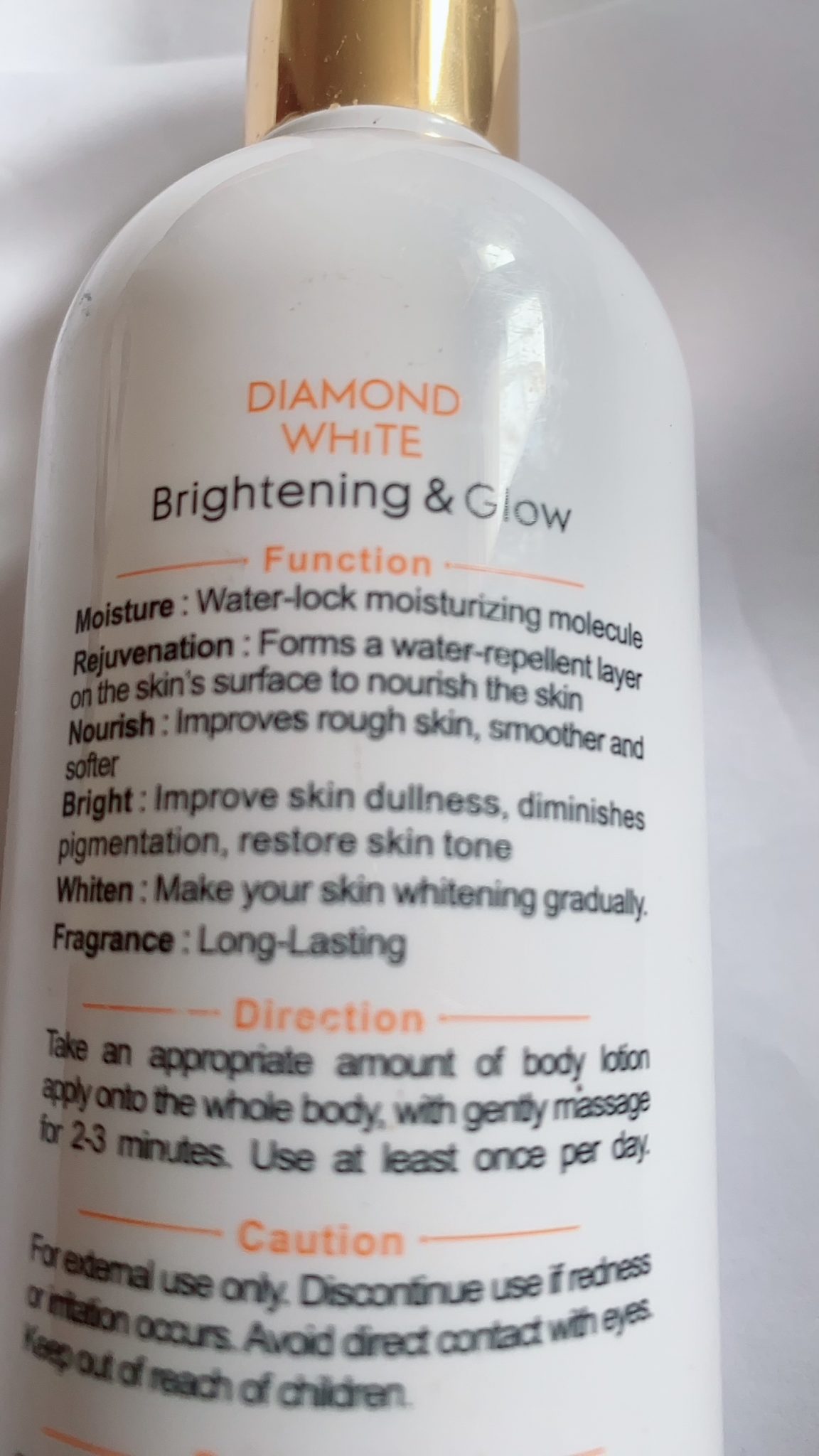 Diamond White Brightening & Glow Beauty Milk 300ml SPF 50 2 Weeks ...