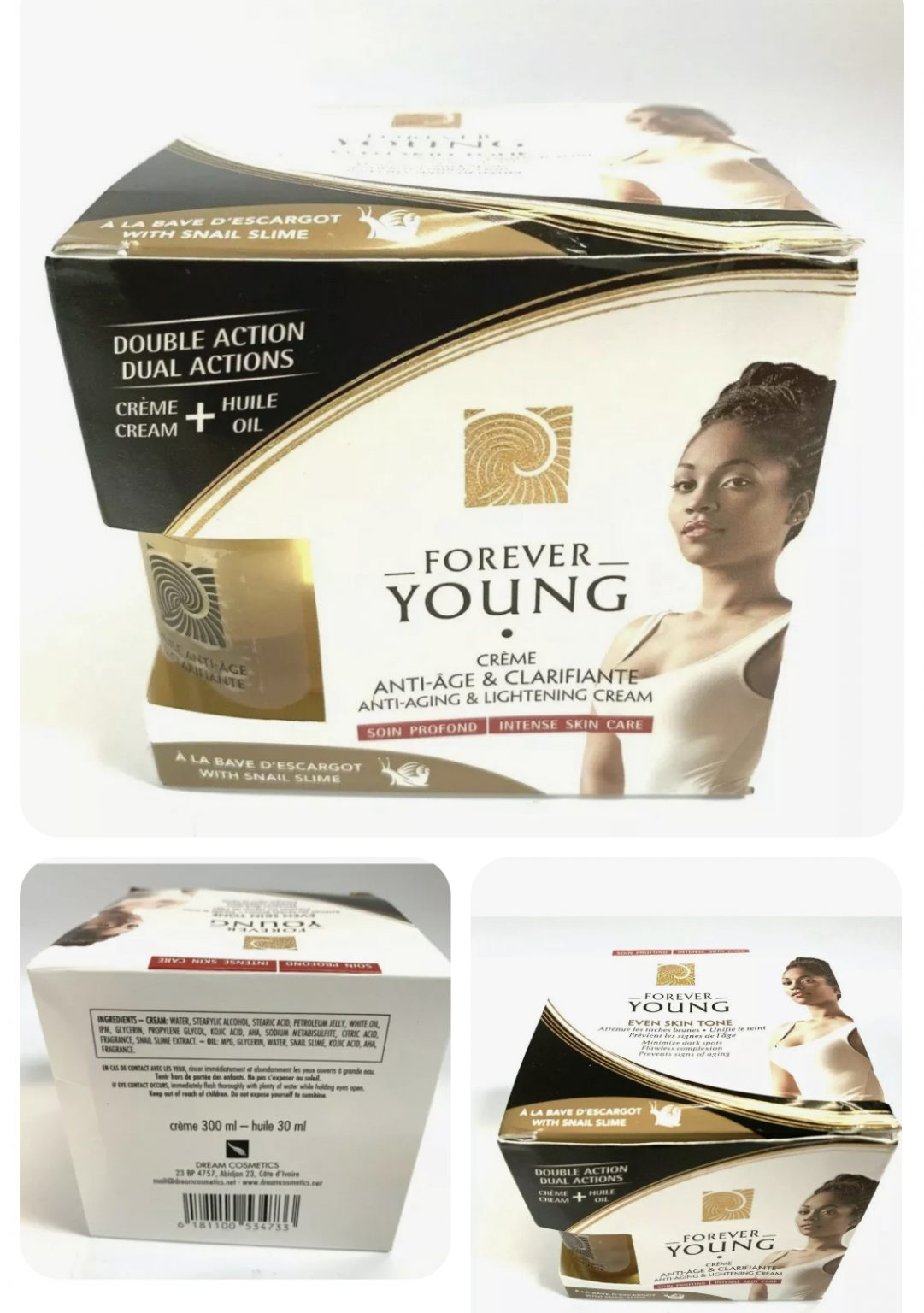 FOREVER YOUNG ANTI AGING & LIGHTENING CREAM 300ML + OIL + SOAP - Skin ...