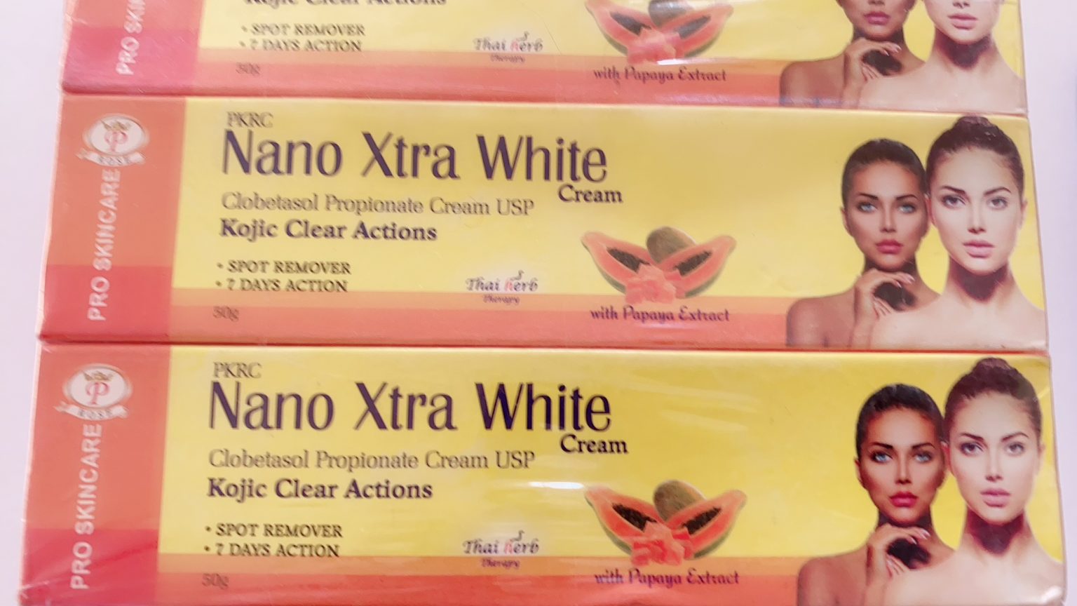 1x Nano Xtra white Tube cream Whitens, with papaya extract 7 Days ...