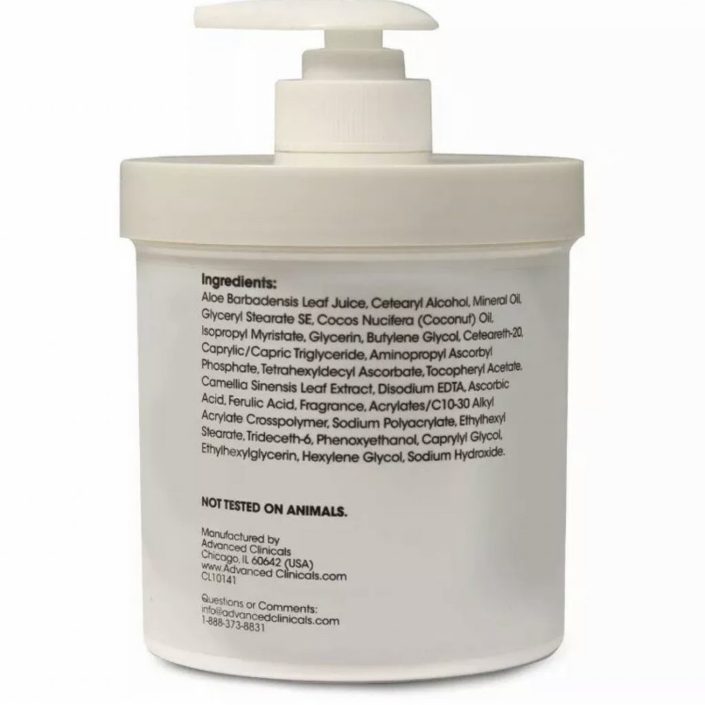 Advanced Clinicals Vitamin C Advanced Brightening Cream 454g & Serum ...